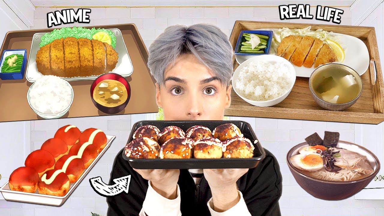 Recreating famous animated anime food scenes in real life