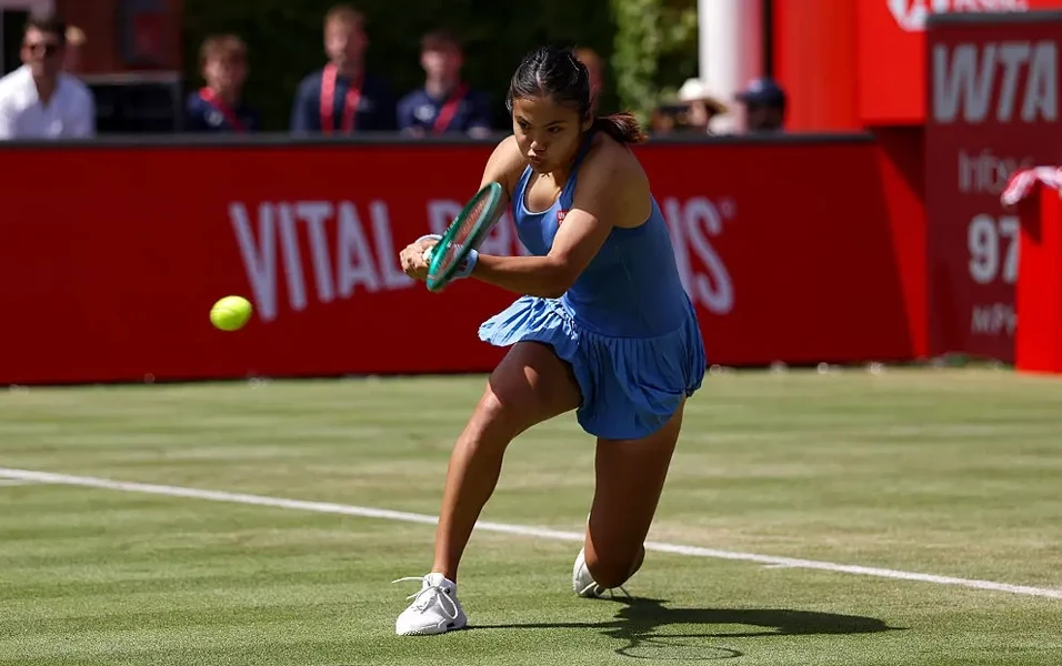 Raducanu storms into Queen’s final after gruelling double win