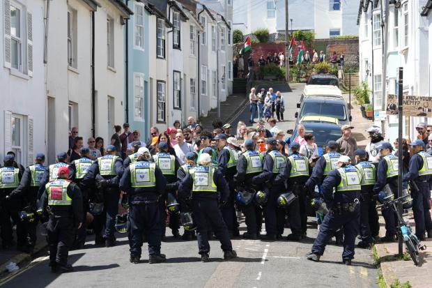 Police issue statement after thousands turn out for city centre protests