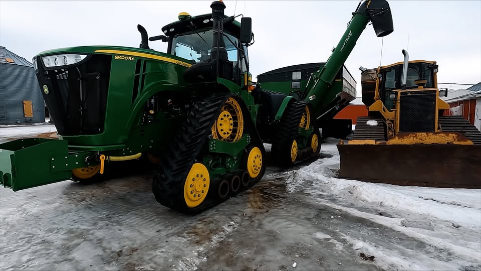 This frozen tractor turned into a farmyard fight