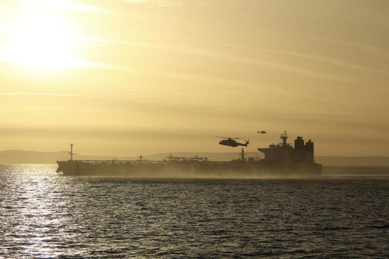 British forces intercept Russian shadow fleet oil tanker in Channel