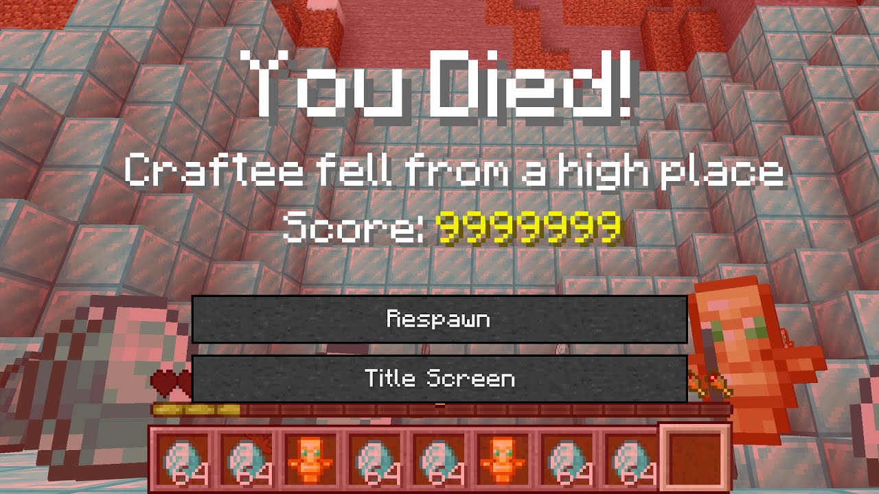 Dropping overpowered items every time I die in the Minecraft world