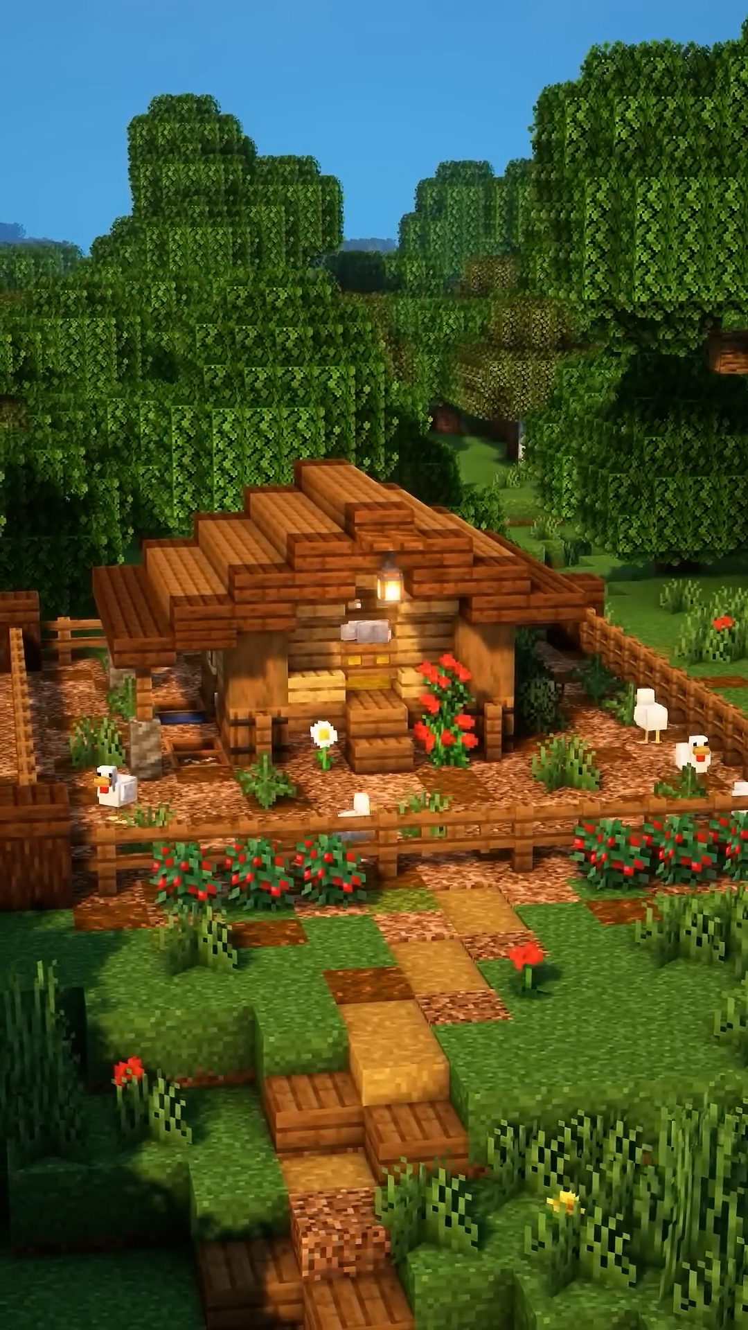 Minecraft chicken coop that also works as an egg farm