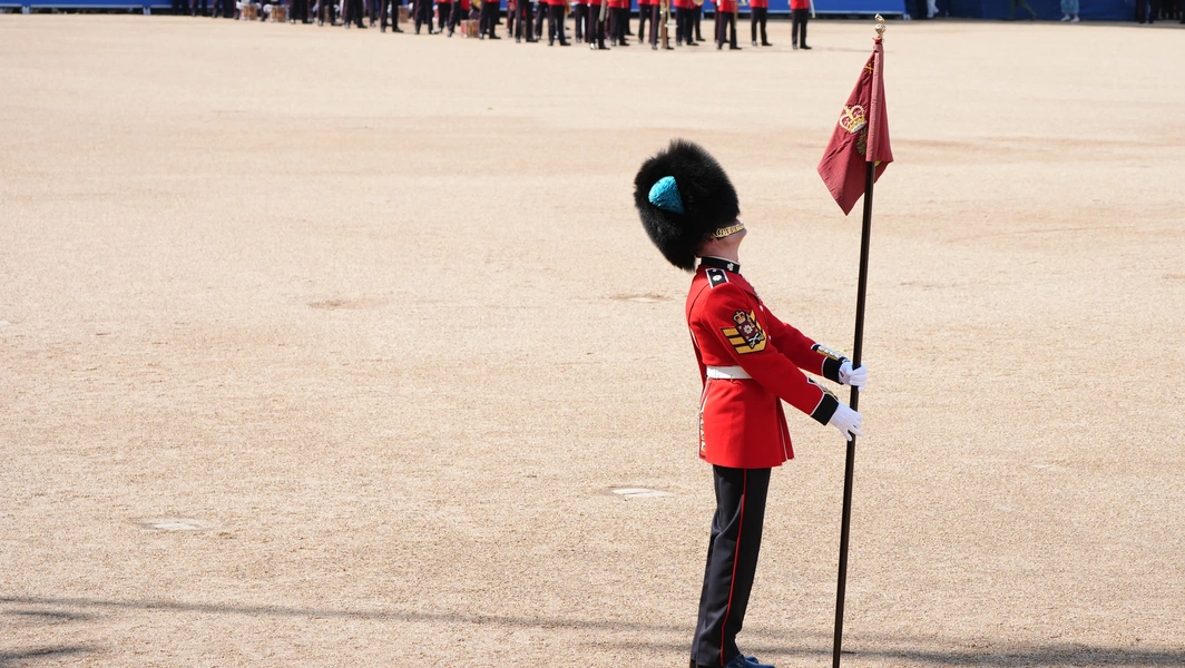 William and Kate share rare affectionate moment at Trooping