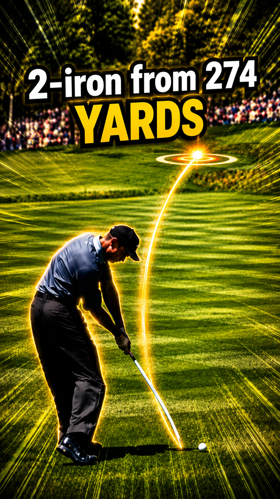 Tiger Woods 274 Yards Out With a 2-Iron Perfection