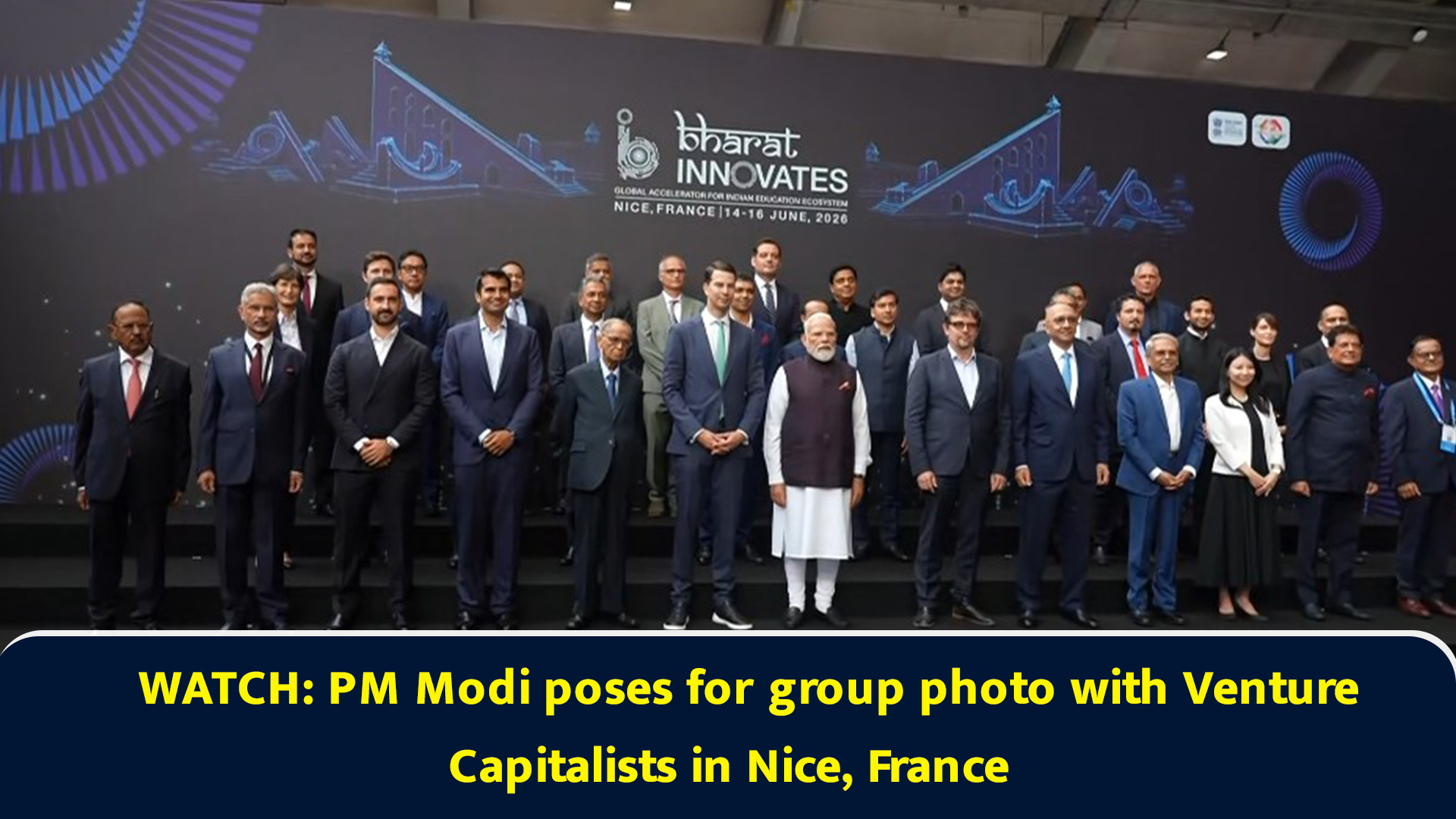 Watch: PM Modi poses for group photo with select investors & venture ...