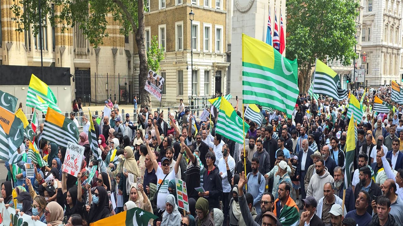 British Kashmiris protest in London over PoJK human rights violations