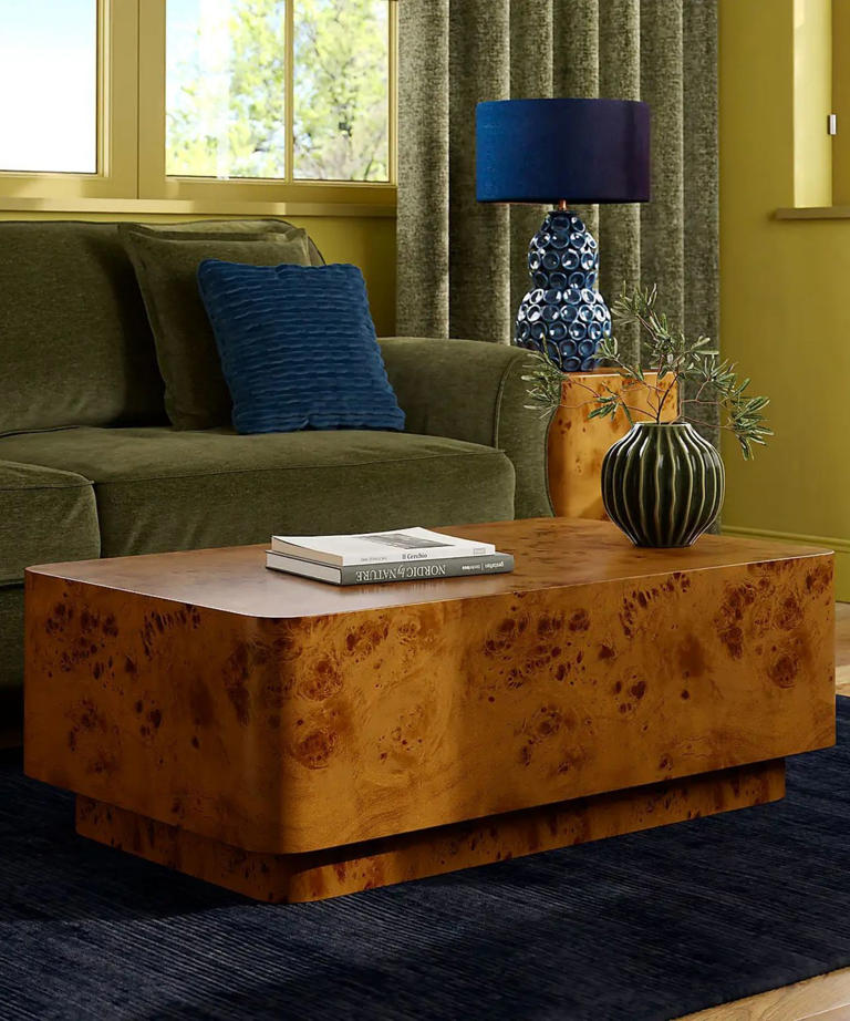 Dunelm's new burl coffee table could easily be mistaken for Anthropologie's