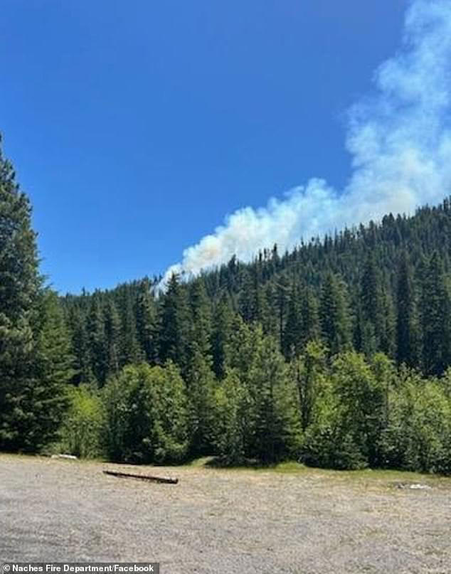 Navy fighter jet crashes near lake sparking fireball and sending thick ...