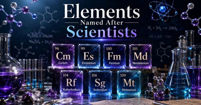 7 chemical elements named after scientists