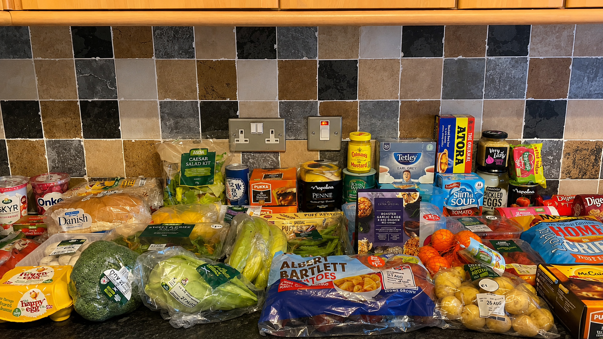 Weekly Asda grocery haul for family tea under £70