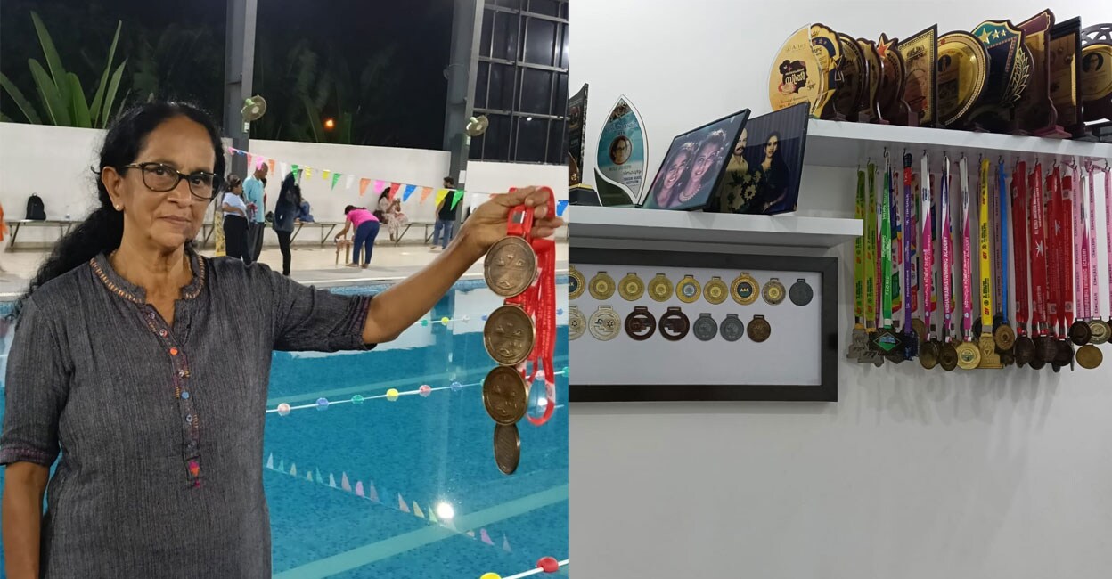 Holy 'Molly'! At 69, Palakkad retd teacher wins swimming events for fun ...