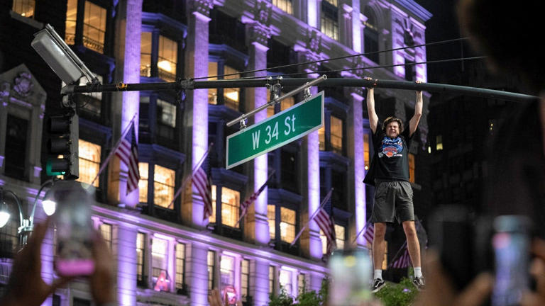 Teen shot in Times Square as Knicks championship celebrations turn chaotic