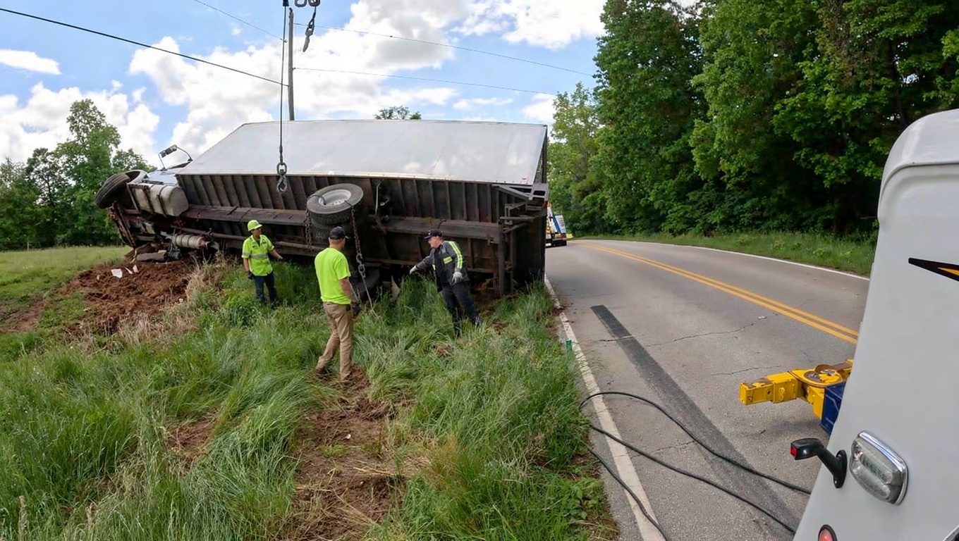 A box truck rolled away and turned into a recovery panic