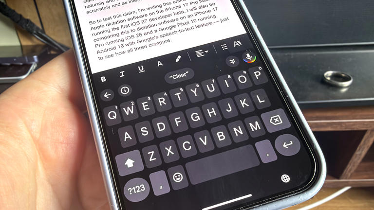 I tested iOS 27's improved dictation by writing this article with my voice