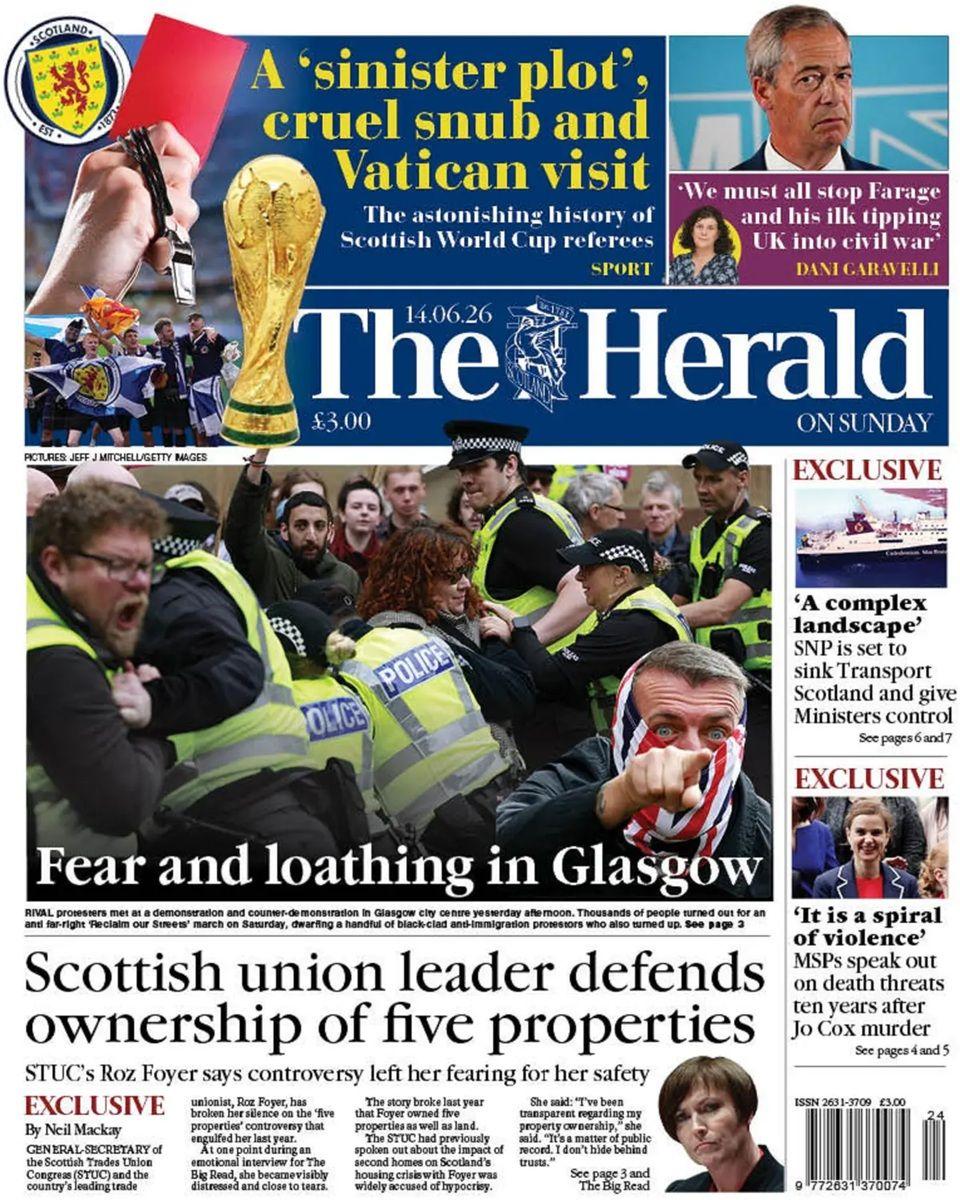 Scotland's papers: Tartan Army take over and World Cup pubs boost