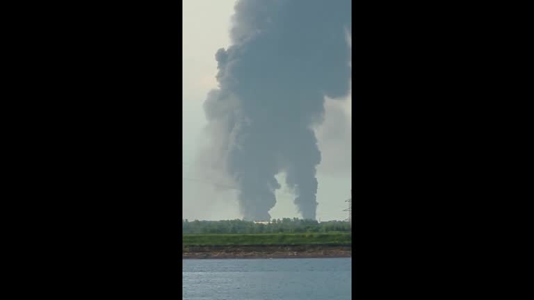 Ukrainian drone attack hits industrial fuel storage facility in Russia ...