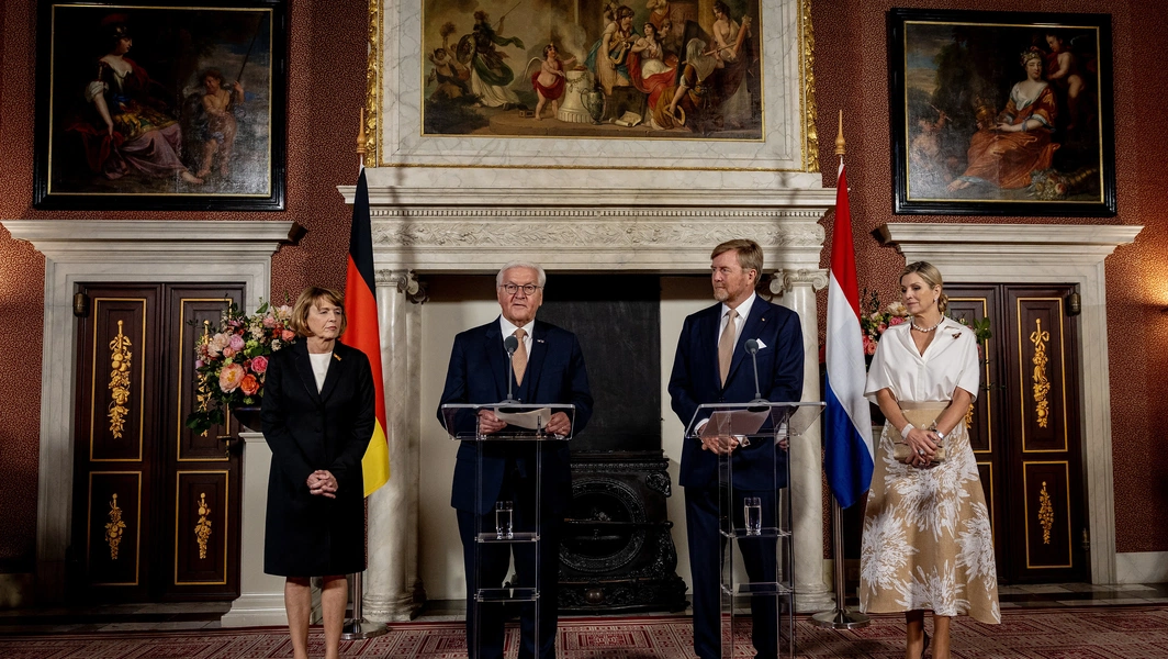 Dutch royals honor German state visit in style