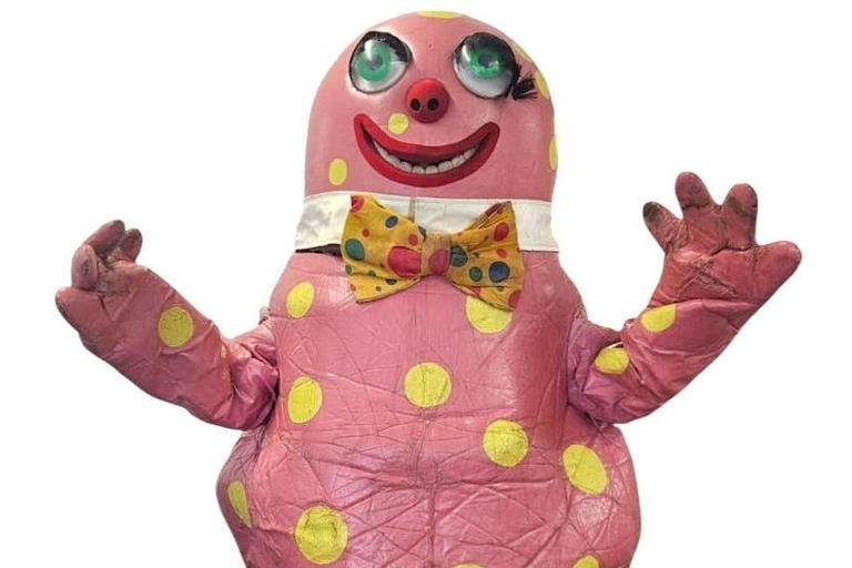Original Mr Blobby costume expected to fetch thousands at auction