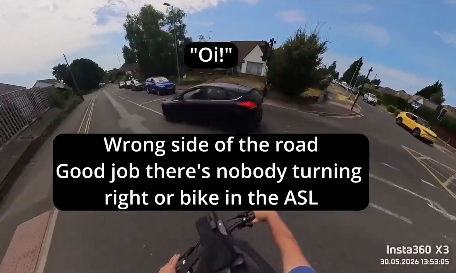 Moment new Cycling Mikey clashes with driver after they both pull out ...
