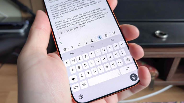I tested iOS 27's improved dictation by writing this article with my voice