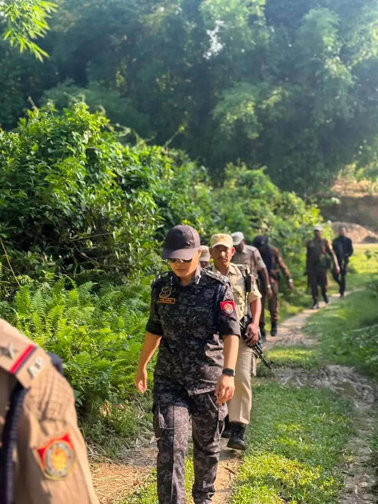 Sivasagar police carry out area domination exercise along Nagaland border