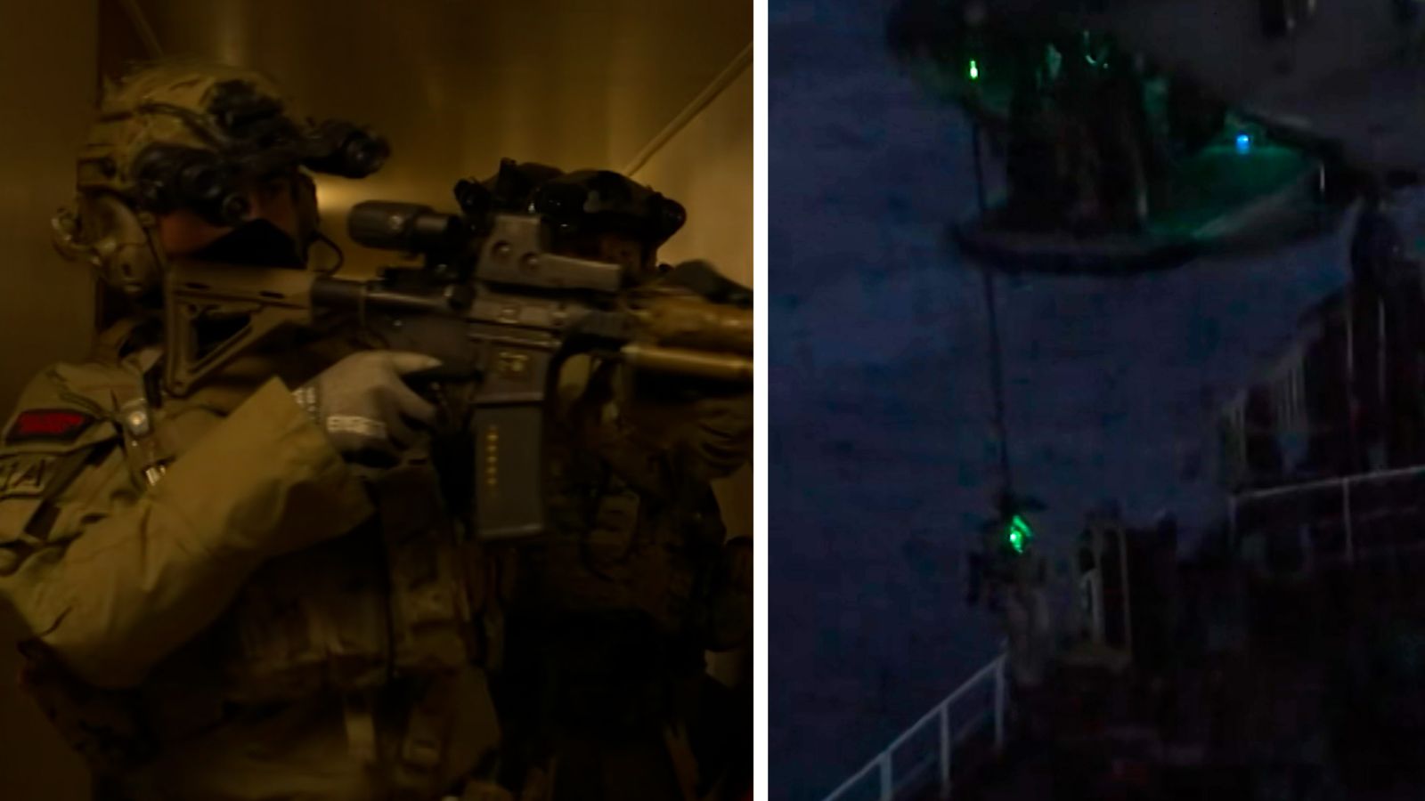 Watch as Royal Marines board Russian shadow fleet tanker
