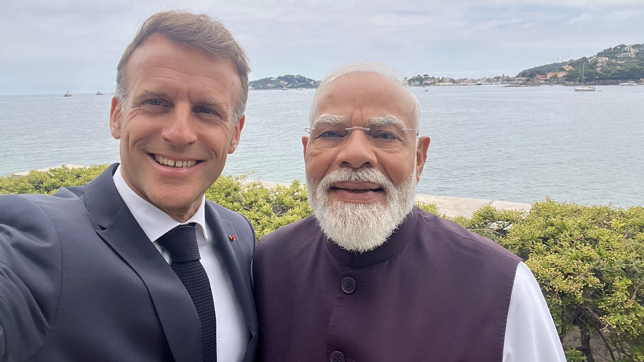 Emmanuel Macron shares selfie with PM Modi, captions it 'Nice'
