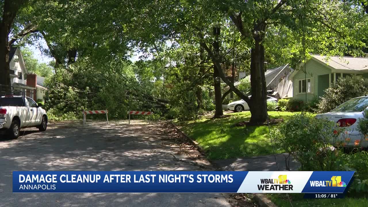 Storm cleanup underway in West Annapolis