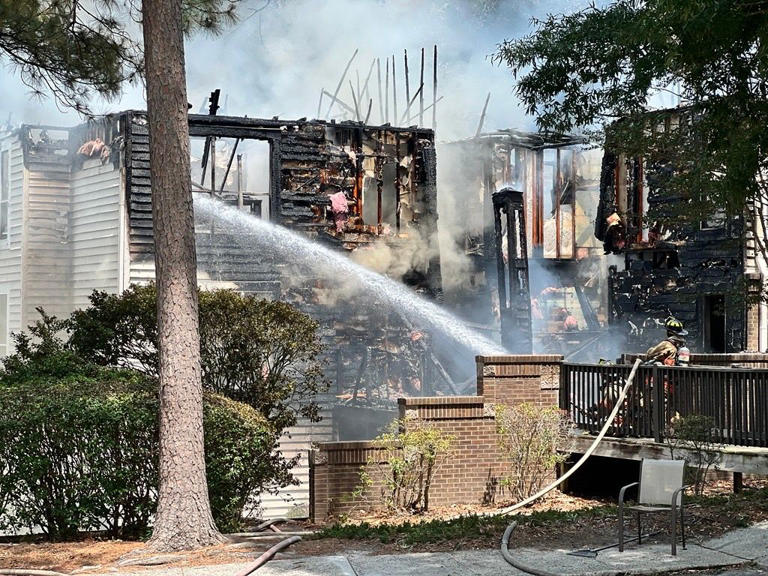 Large fire destroys Durham apartment building