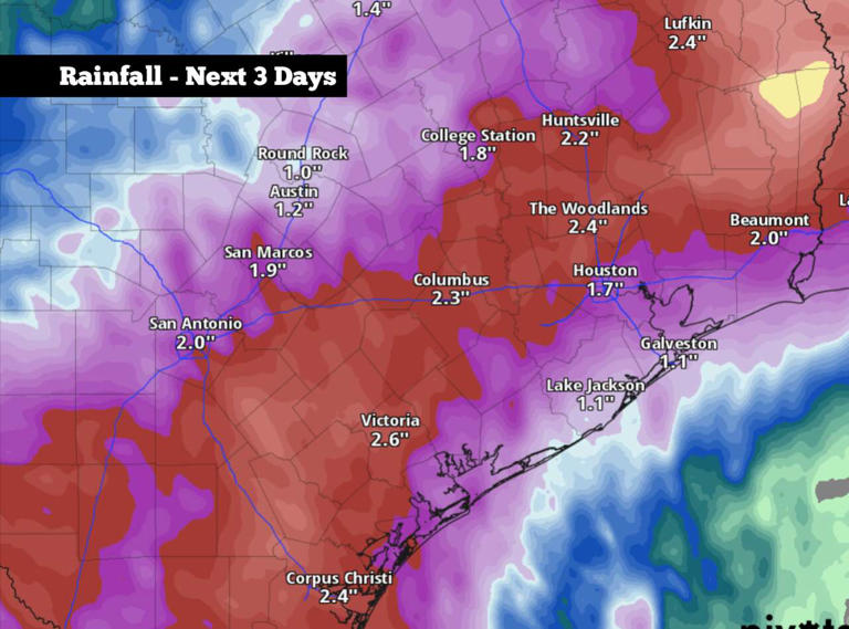 As cold front nears, South Texas faces rising flash flood threat this week