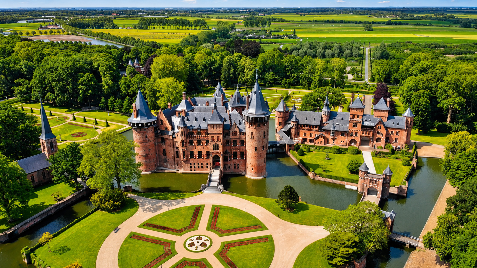 Il castello più grande dei Paesi Bassi, vicino a Utrecht, sembra un ...