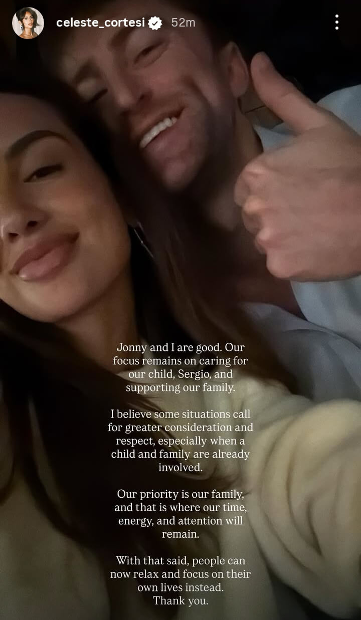 Celeste Cortesi says things are good with boyfriend amid breakup rumors