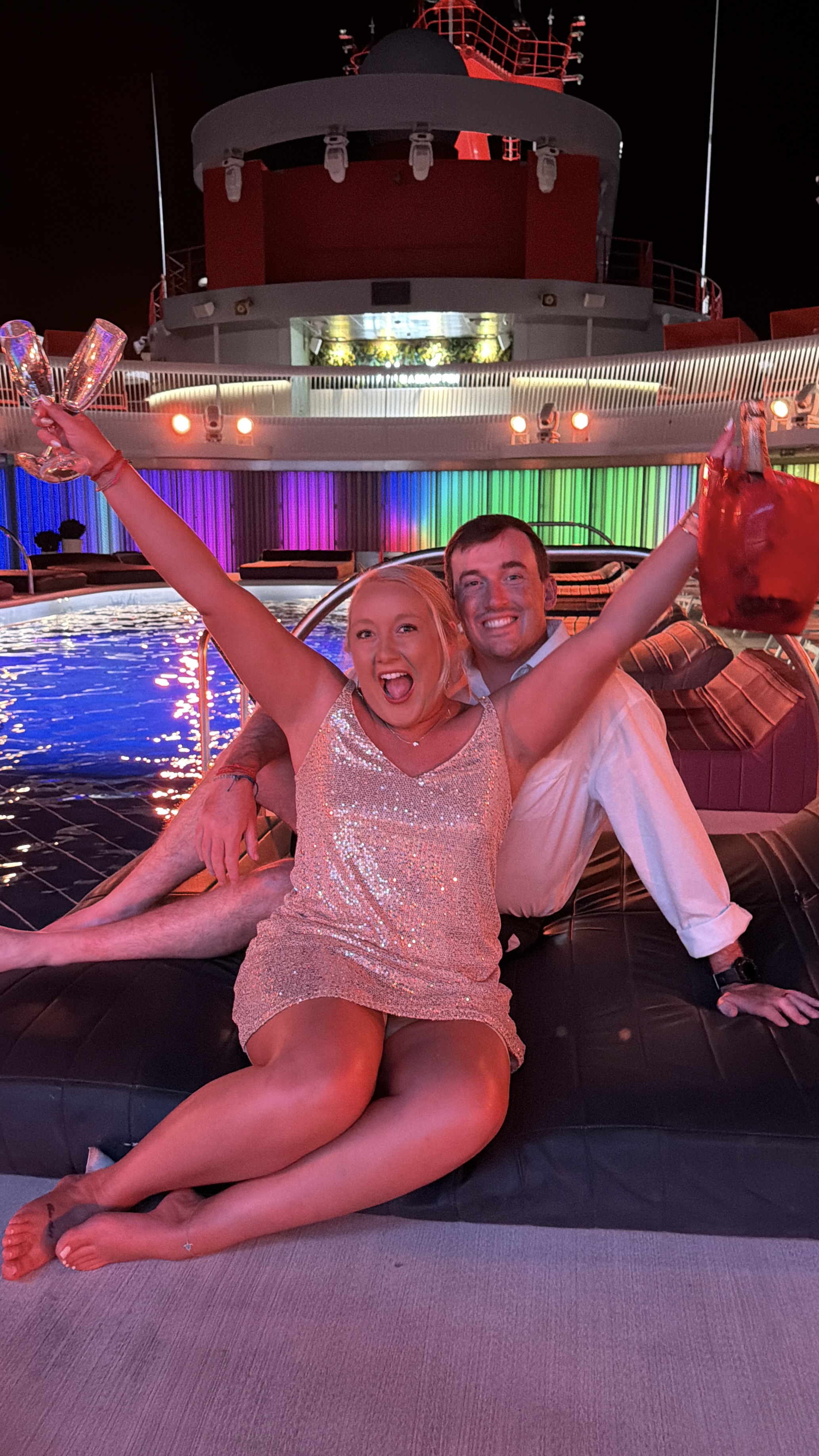 Ready to celebrate? 🥂 on Virgin Voyages - Shake for champagne 🍾