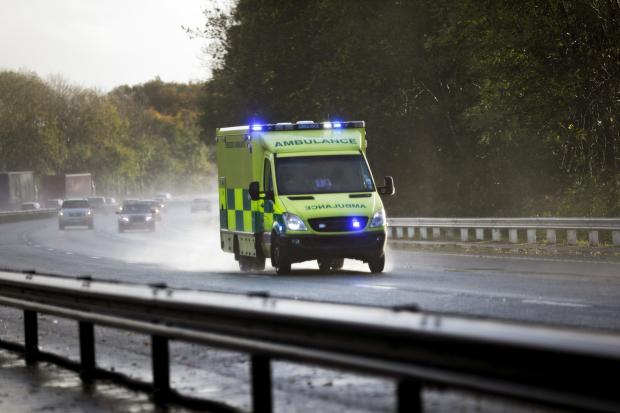 Motorcyclist taken to hospital after crash on busy A-road
