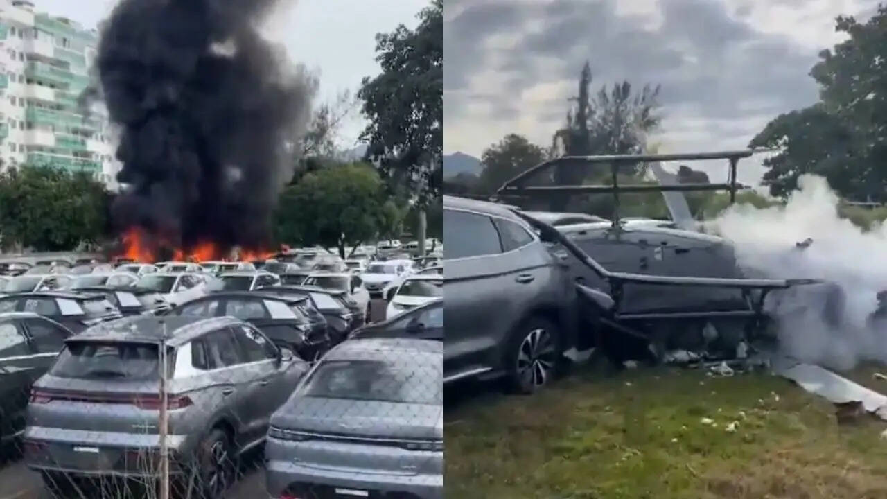 Rio de Janeiro helicopters crash video: Mid-air collision kills six ...