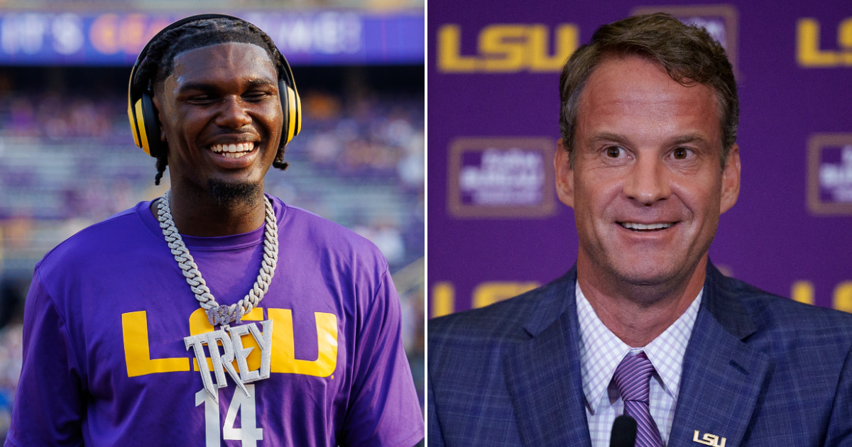 Trey’Dez Green praises new LSU coach Lane Kiffin, shades ex-coach Brian ...