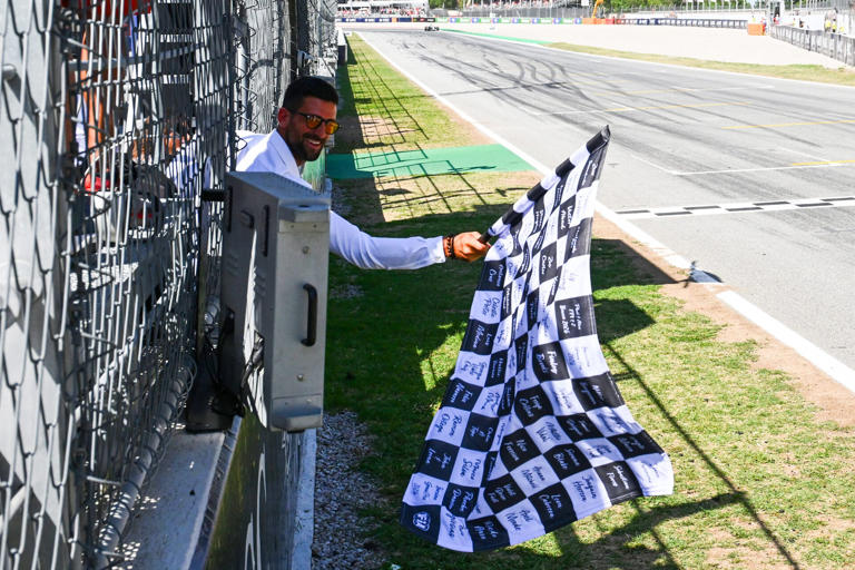 Novak Djokovic denied Barcelona GP entry before waving flag for Lewis ...