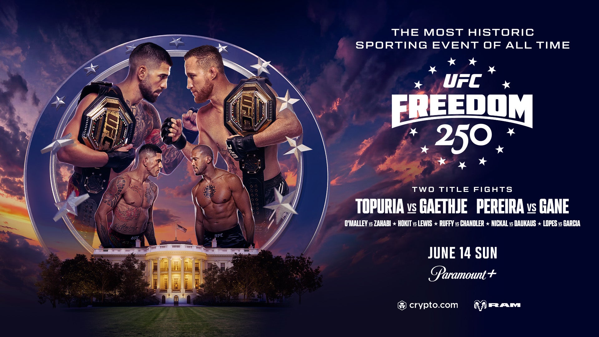 Here's how you can stream UFC Freedom 250 from the White House lawn