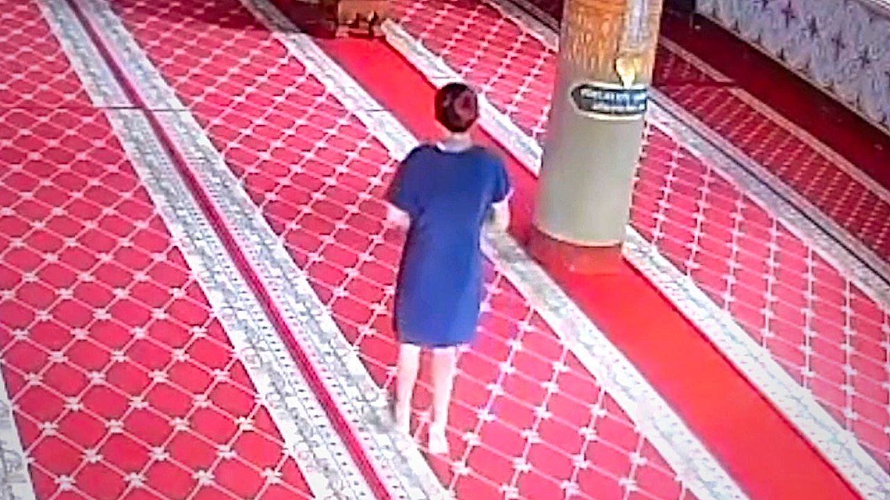 Woman caught on CCTV stealing from temple donation box while posing as ...