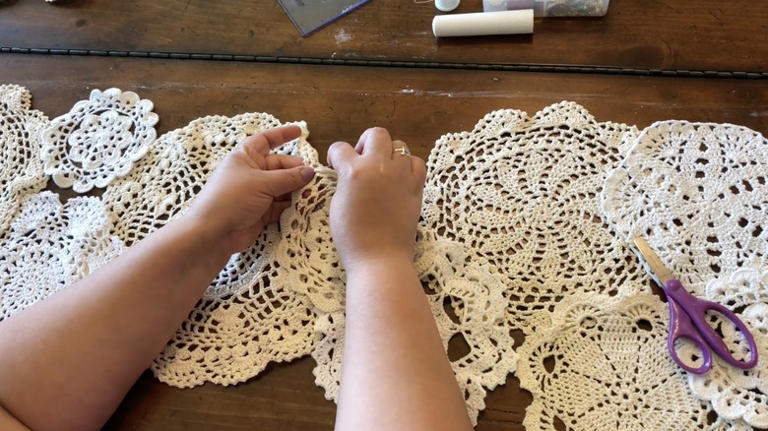 DIYer turns vintage doilies into stunning table decor you'll love