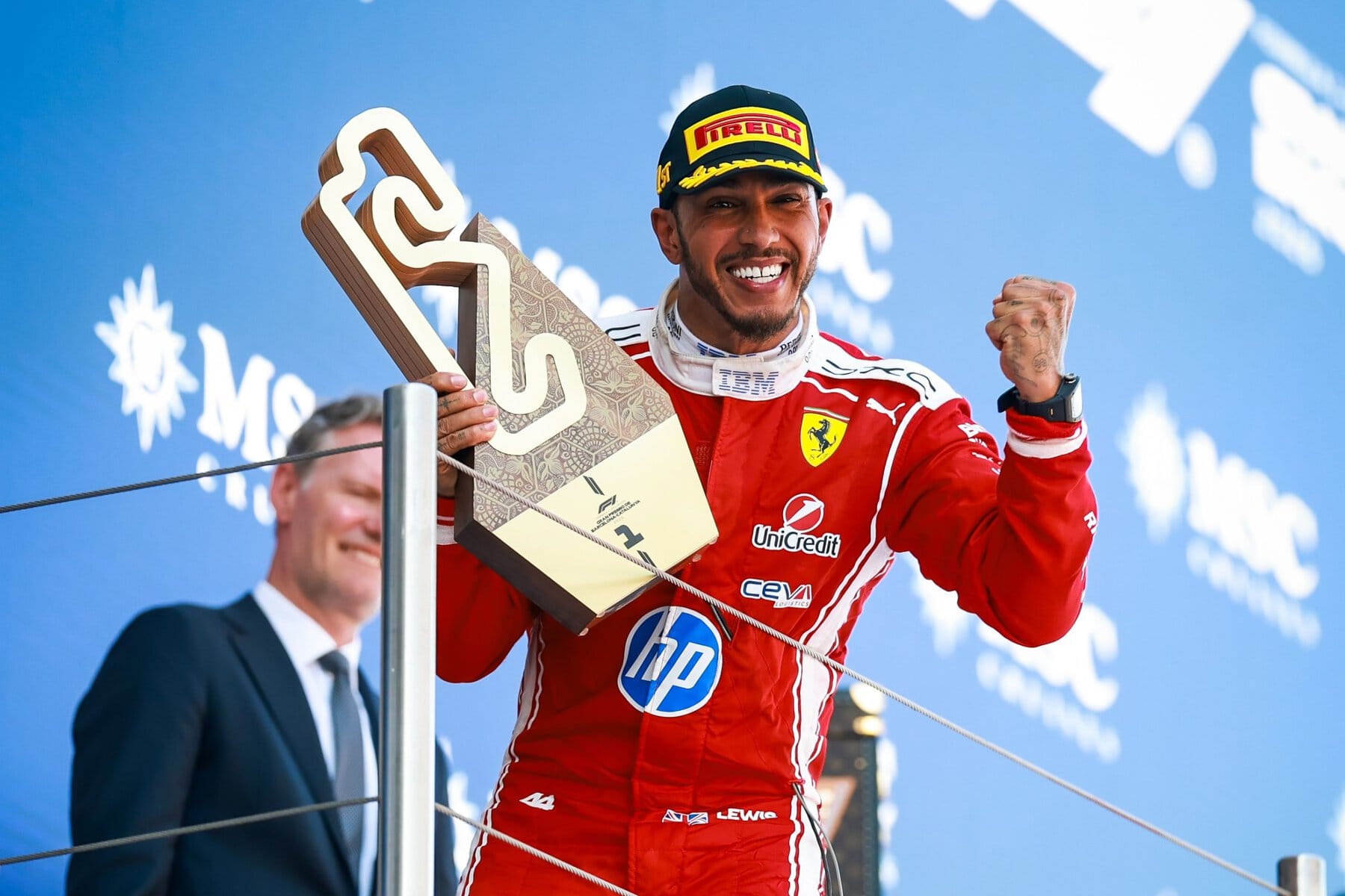 Lewis Hamilton claims emotional first Ferrari victory