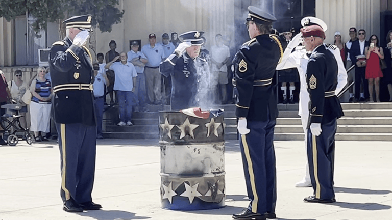 Veterans and families gather in Fresno to retire American flag ahead of ...