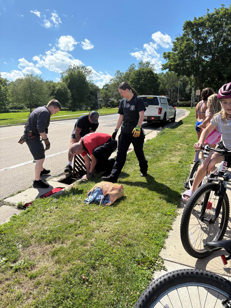 Monona Fire Department rescues turtle stuck in storm drain