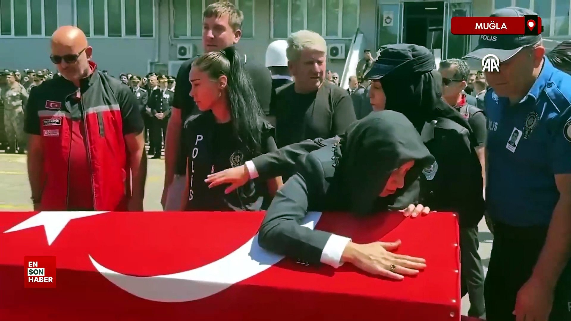 Muğla'da şehit polisin eşinden yürek yakan sözler: Aslan kocam cennete ...
