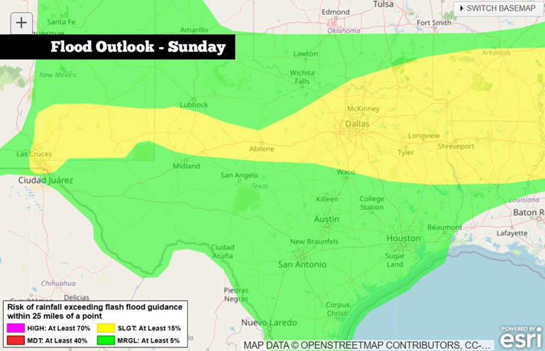 As cold front nears, South Texas faces rising flash flood threat this week