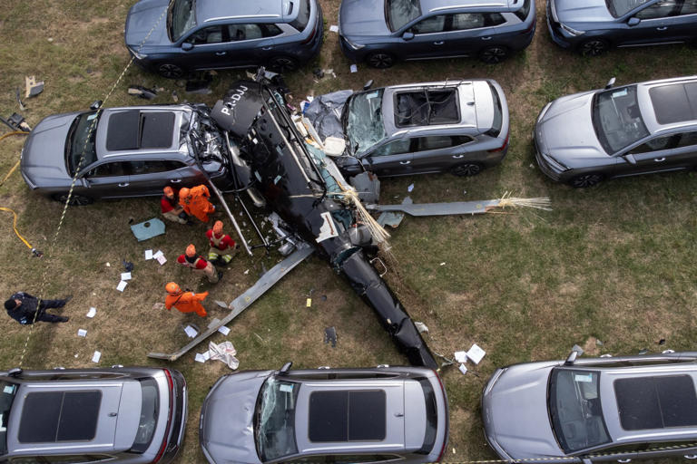 Tourists among six killed after helicopters crash in mid-air fireball ...