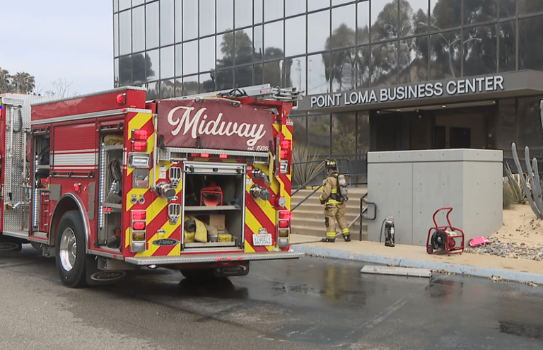 Office suite catches fire at Point Loma Business Center