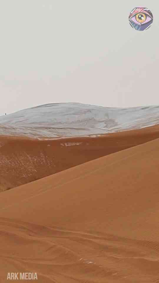 Snow in the Sahara Desert