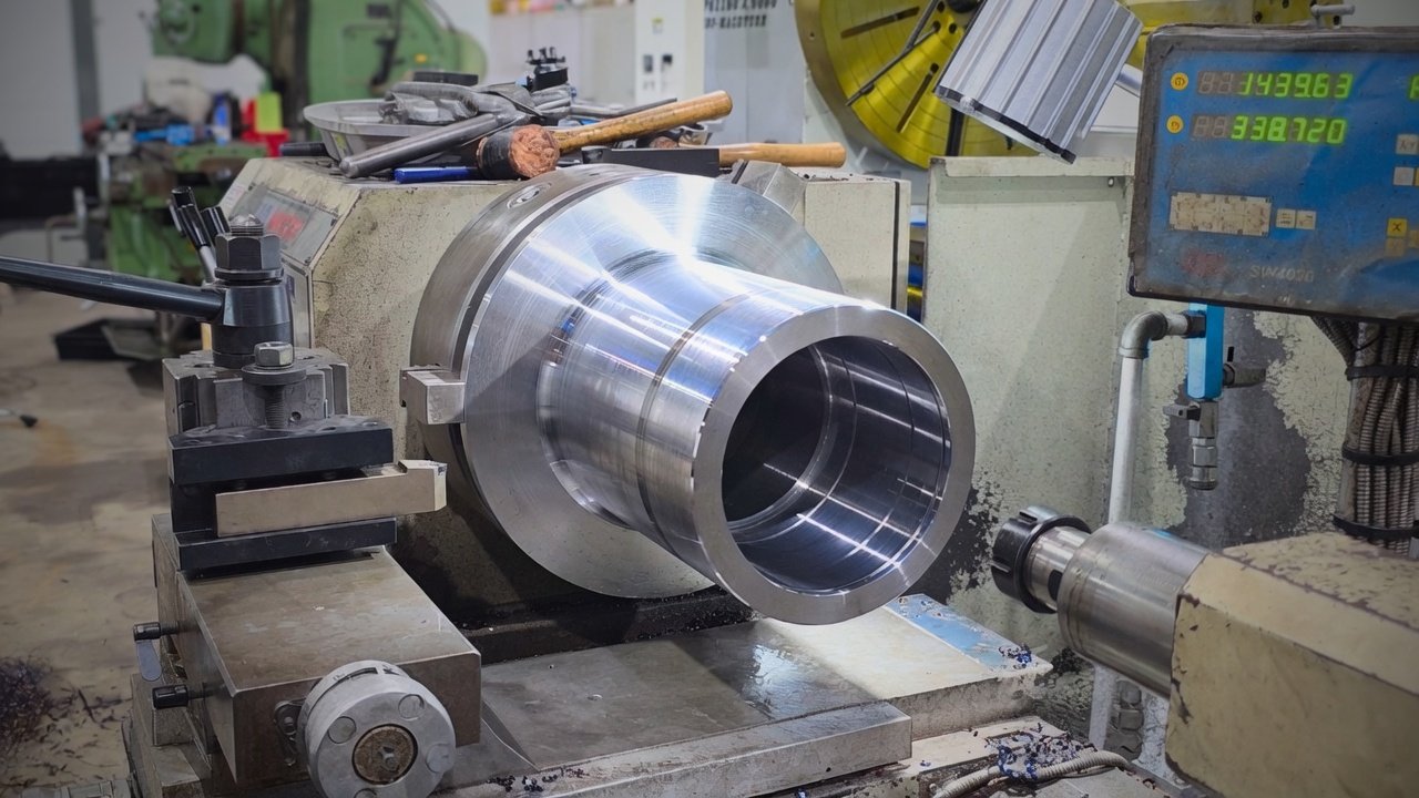 Machining a 1045 hollow bar for tailstock chuck